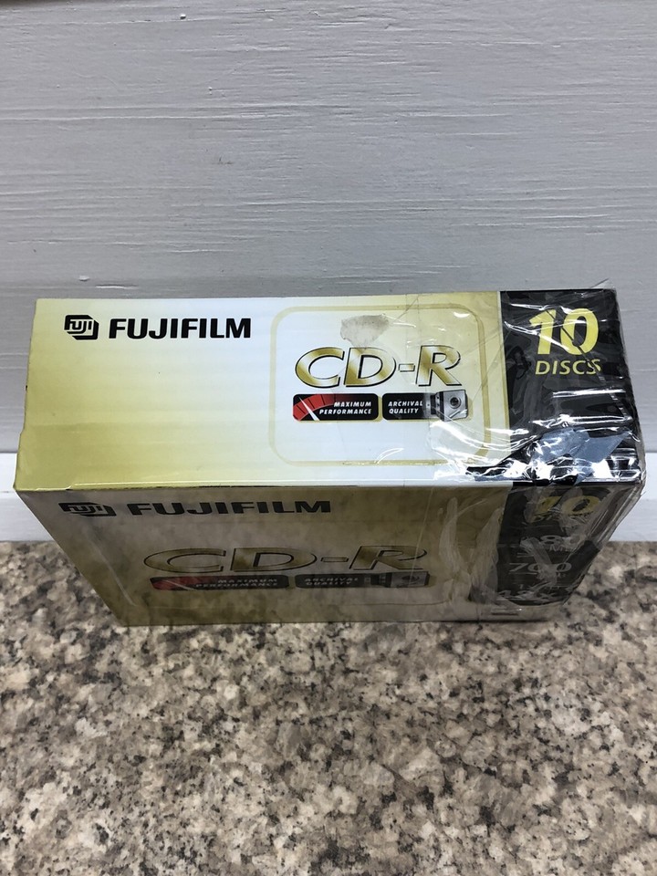 Fujifilm CD-R 10 Pack blank Recordable Compact Disk 80 Min NEW Sealed ...