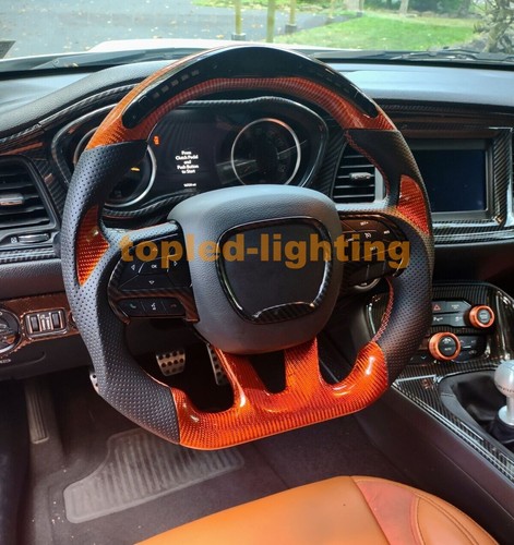 For charger challenger hellcat durango srt Orange CarbonFiber LED ...