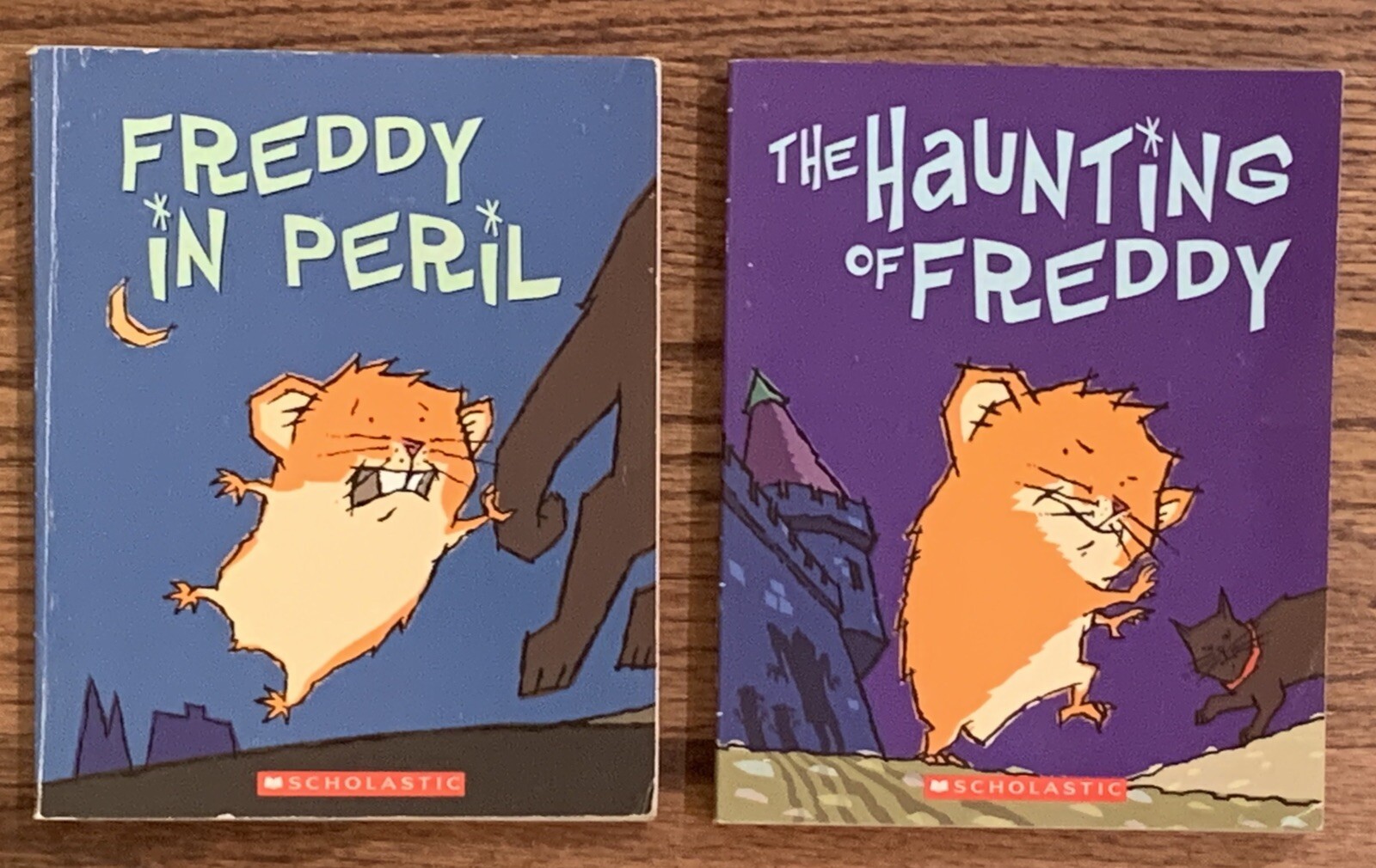 Lot Of 2 Golden Hamster Saga Books Freddy In Peril & The Haunting Of ...