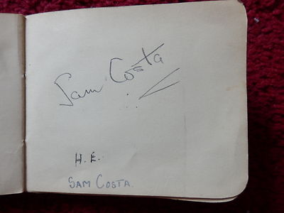 SINGER/ACTOR SAM COSTA AUTOGRAPH | eBay UK