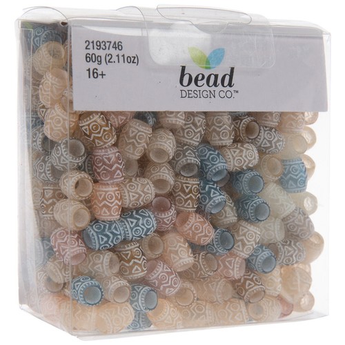 Bead Design Company, Pastel Etched Barrel Beads | eBay