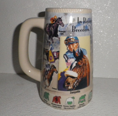 Zenyatta Stein Mug Vtg 2009 Breeders Cup Horse Racing Oak Tree 6.75" | eBay