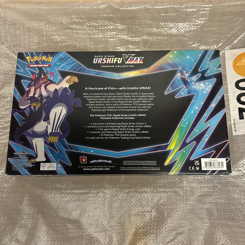 Pokemon Rapid Strike Urshifu VMAX Premium Collection Blue Box New ...