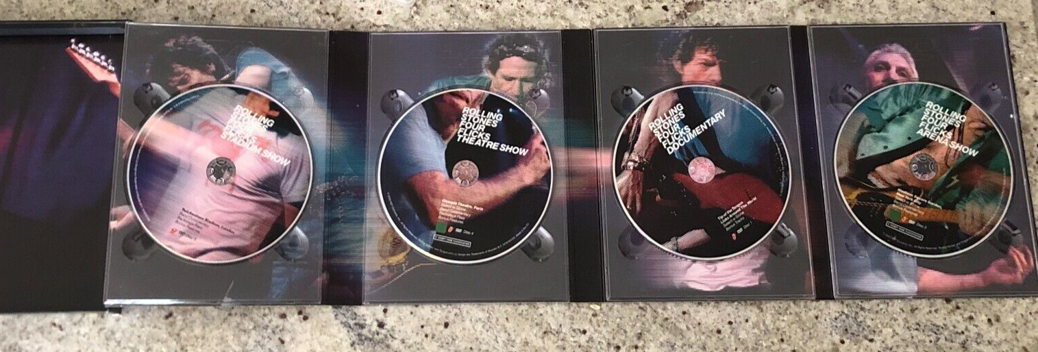 THE ROLLING STONES FOUR FLICKS - 4 DVD BOX SET - REGIONS 2to6 -2003 ...
