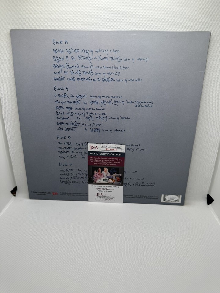 GUNNA Signed DS4EVER Vinyl Album Inscribed “Pushin P” JSA COA ...