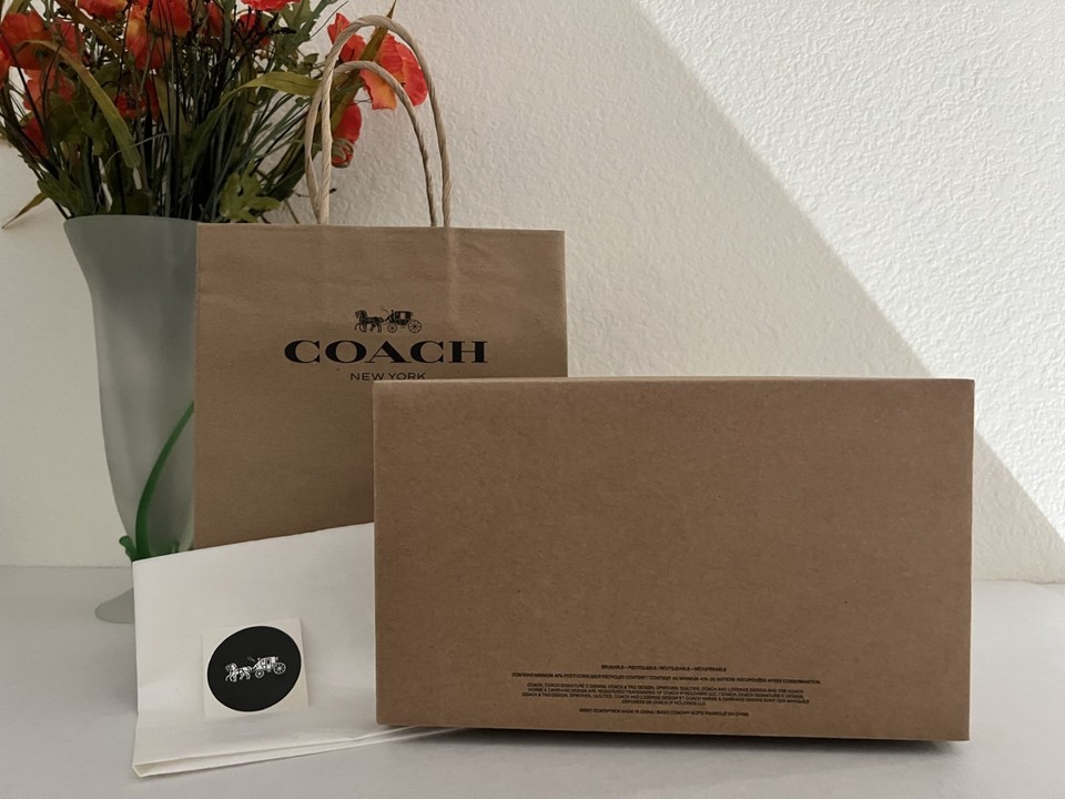 Coach Gift box set-Coach Box size(10" x 6"x 2.5");Paper bag; Tissue ...