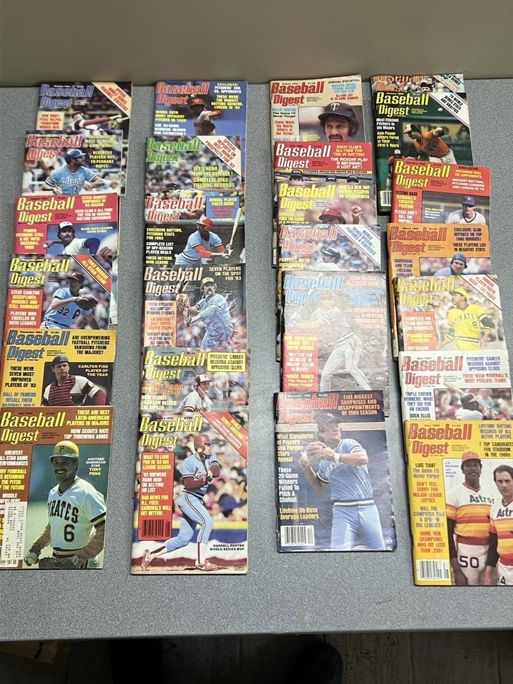 Vintage Lot of 25 Baseball Digest Magazines | eBay