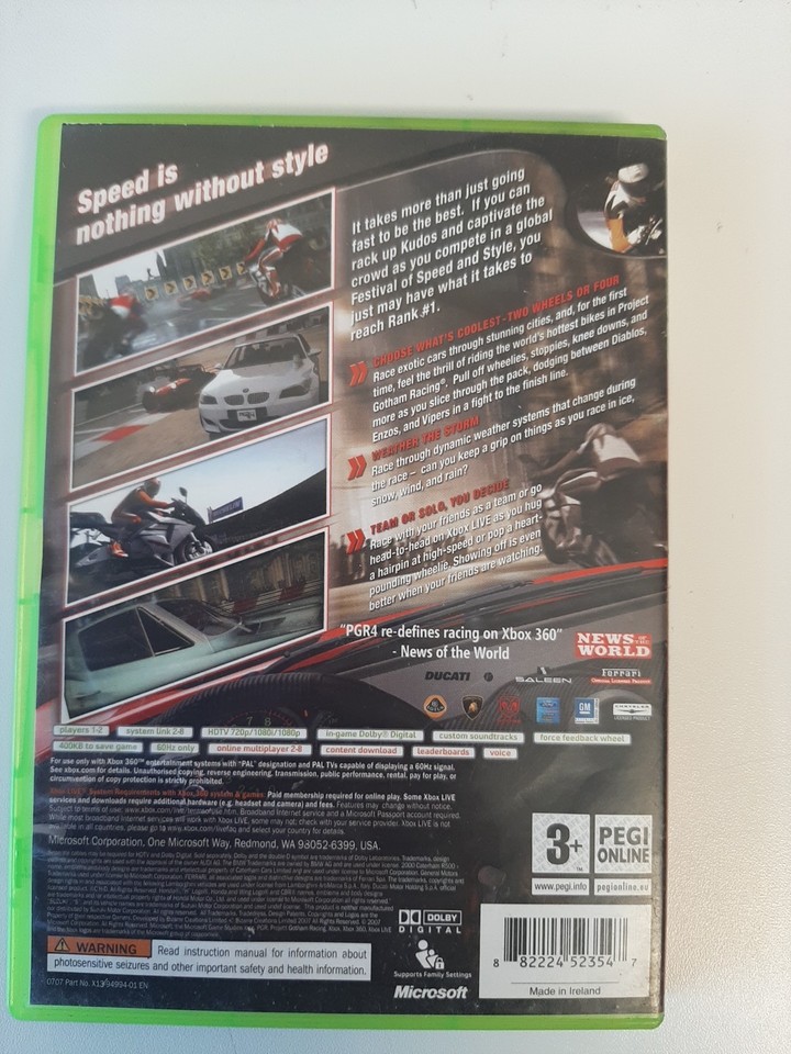 Project Gotham Racing 4 Xbox 360 | eBay UK
