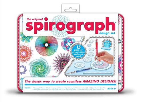 The Original Spirograph Design Set – 15 Piece Drawing Kit Pens Storage ...