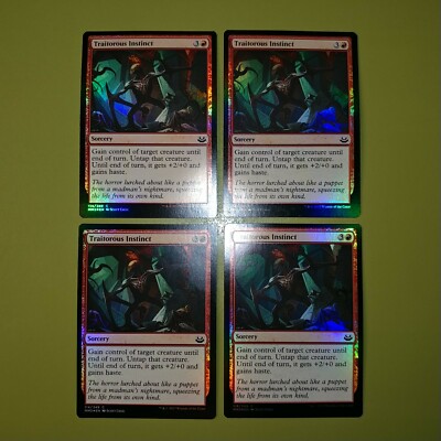 FOIL Traitorous Instinct x4 Modern Masters 2017 4x Magic the Gathering ...