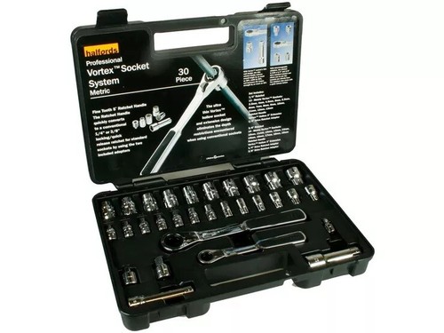 Halfords Advanced 30 Piece Metric Vortex Socket Set 1/4" 3/8" Free UK ...