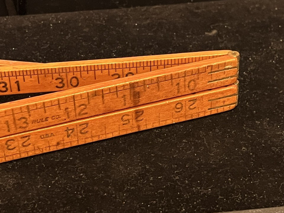 Vintage Lufkin No. 3851 Boxwood & Brass Folding Rule 36” Antique (16E ...