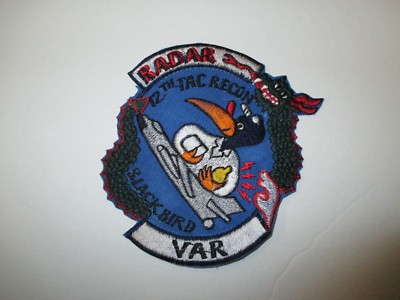 e0199 Vietnam Era US Air Force 12th Tactical Recon Squadron Black Bird ...