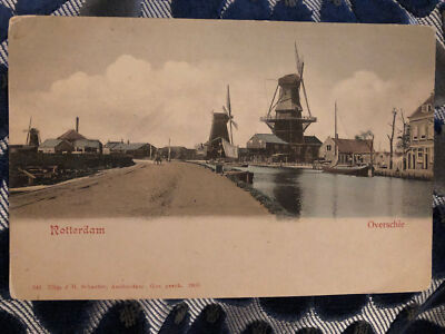 Early Rotterdam Overschie Windmill Postcard | eBay