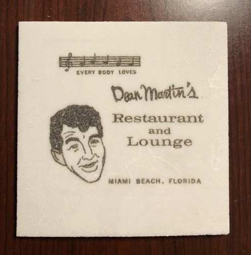 Rare Vintage DINO'S LODGE DEAN MARTIN RESTAURANT Marble Coaster | eBay