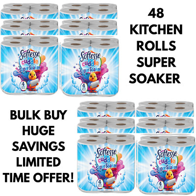 48 Kitchen Towels 2-Ply 2,400 Sheets Softesse Cuddle Super Soaker Bulk ...