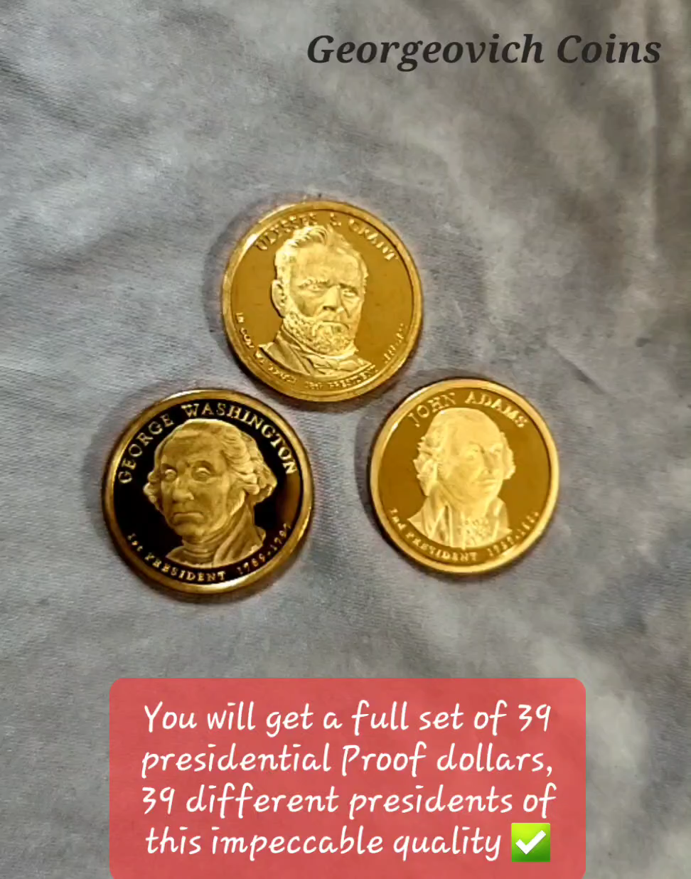 COMPLETE Presidential PROOF Dollar full SET US Mint 39 Coins Total ...