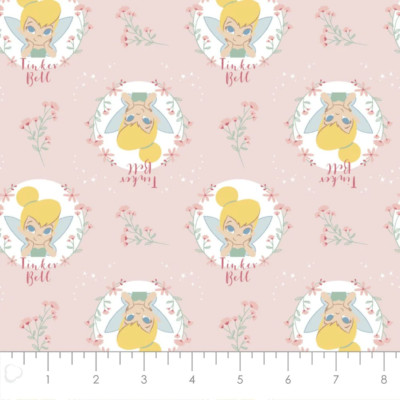 Tinker Bell Pink Flannel Fabric | eBay
