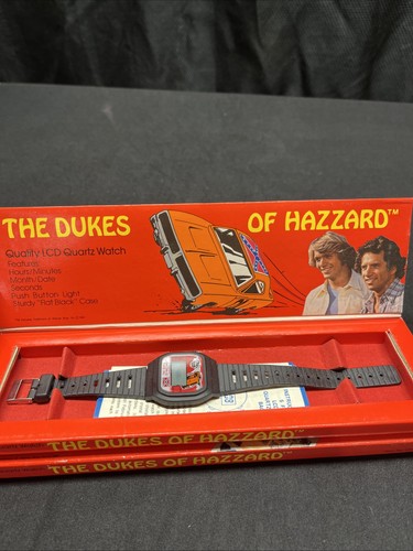 1981 The Dukes of Hazzard LCD Quartz Watch Original Box unused Dodge ...