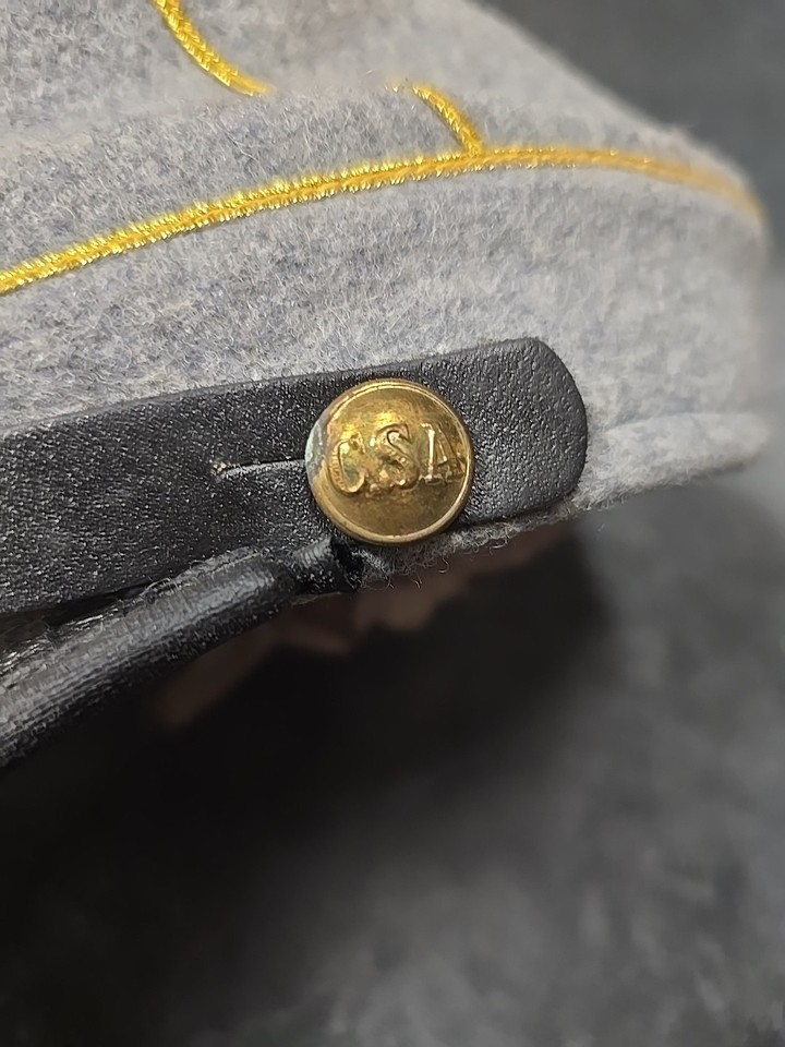 NOS NEW XL Civil War Reenactor Confederate Kepi Bummer Type Cap Thin ...