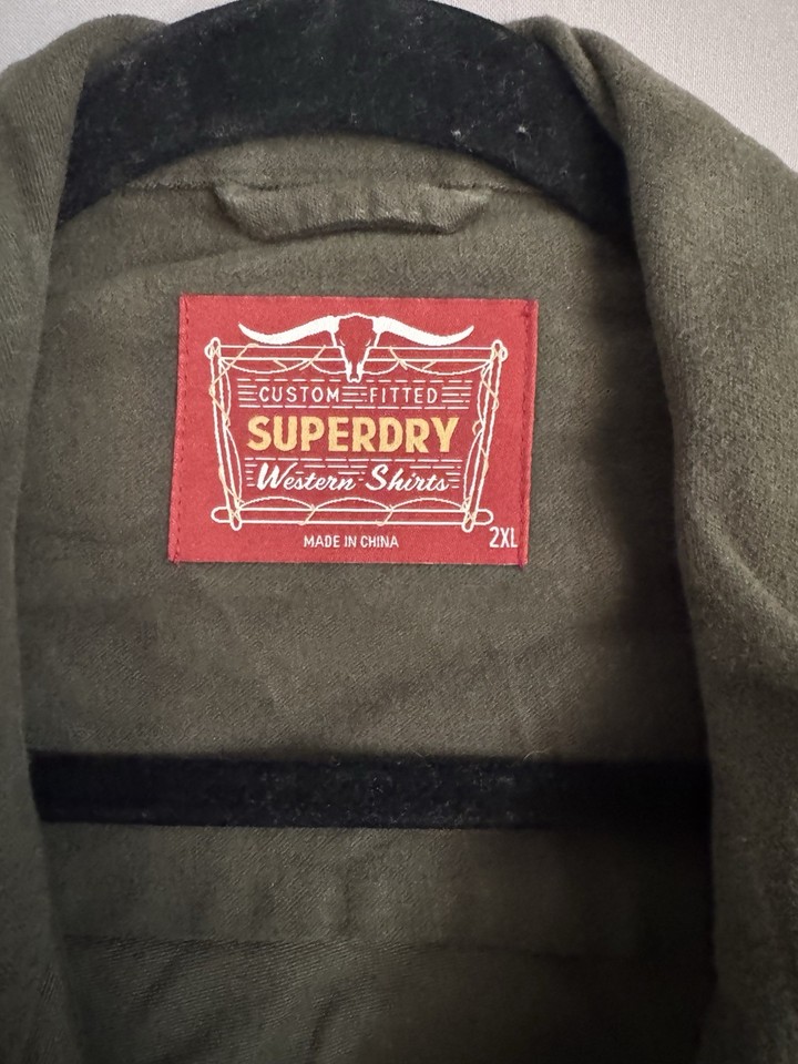 Men's Superdry Olive Green Shacket XXL | eBay UK