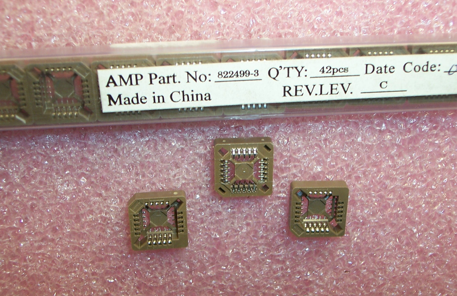 QTY (42) 20 POSITION SMD PLCC SOCKETS 1.27mm 20 PIN 822499-3 AMP NOS 1 ...