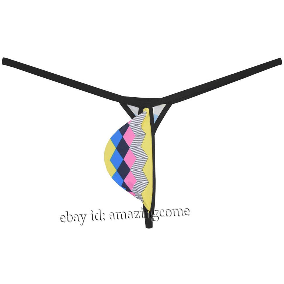 Sexy Men Tear Drop G-String Tangas Underwear Flower Print String Bikini ...