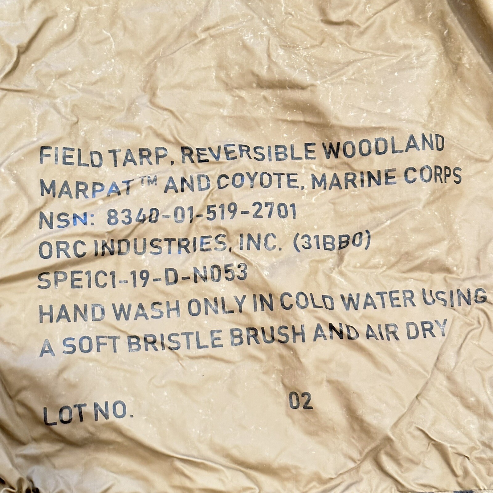 USMC MARPAT Woodland Reversible Field Tarp Hasty Shelter Tarpaulin USGI ...