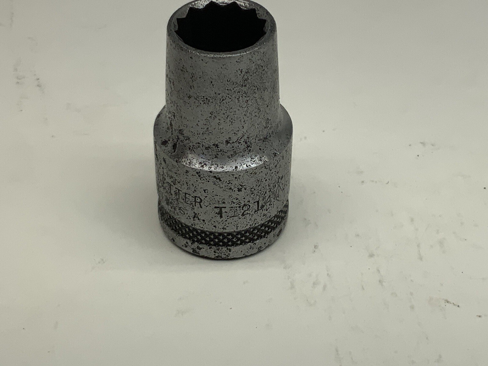 None Better T1214, (New Britain) 1/2" drive 7/16in. 12pt. socket USA ...