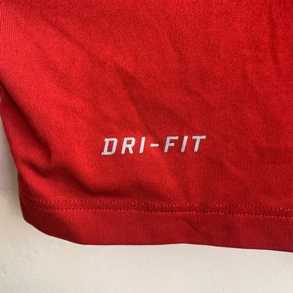 Nike Red Dri-Fit Pro Combat Fitted Long Sleeve Shirt - Gem