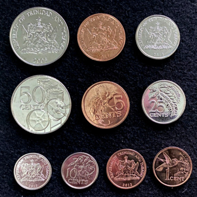Trinidad & Tobago 5 Coins Set 1, 5, 10, 25, 50 Cents UNC World Coins | eBay