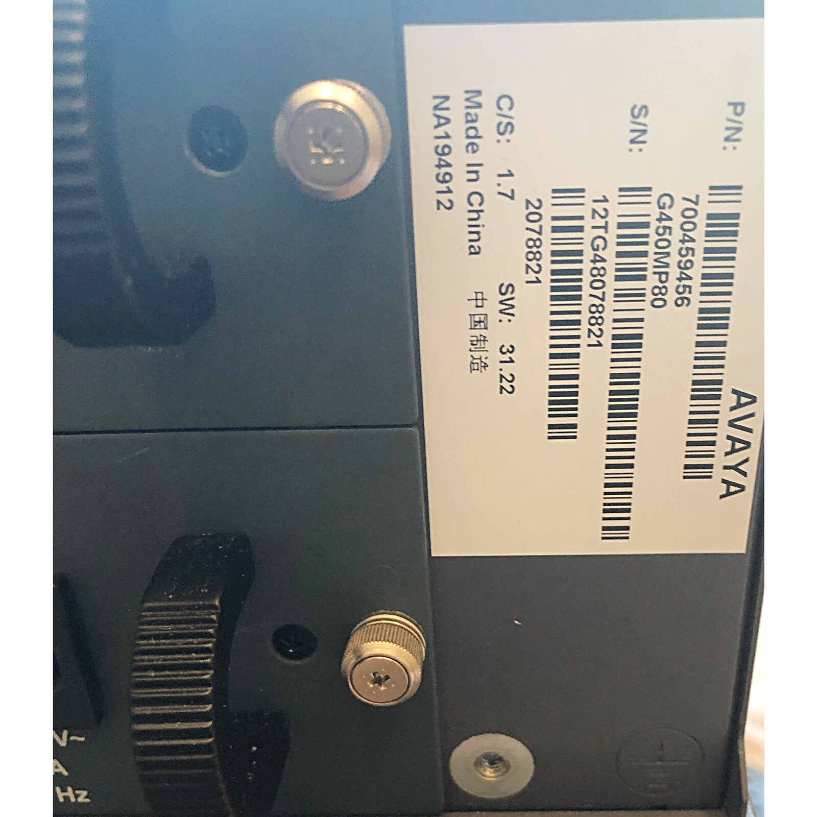 AVAYA G450 Media Gateway with 2-MP80, 2-MM716, 1-MM710B, 1-MM711, 1 ...