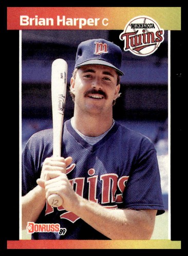 1989 Donruss #641 Brian Harper Minnesota Twins Baseball Card EX/NM Free ...