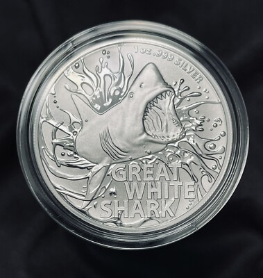 2021 Australia’s Most Dangerous Great White Shark 1 oz Silver Coin BU ...