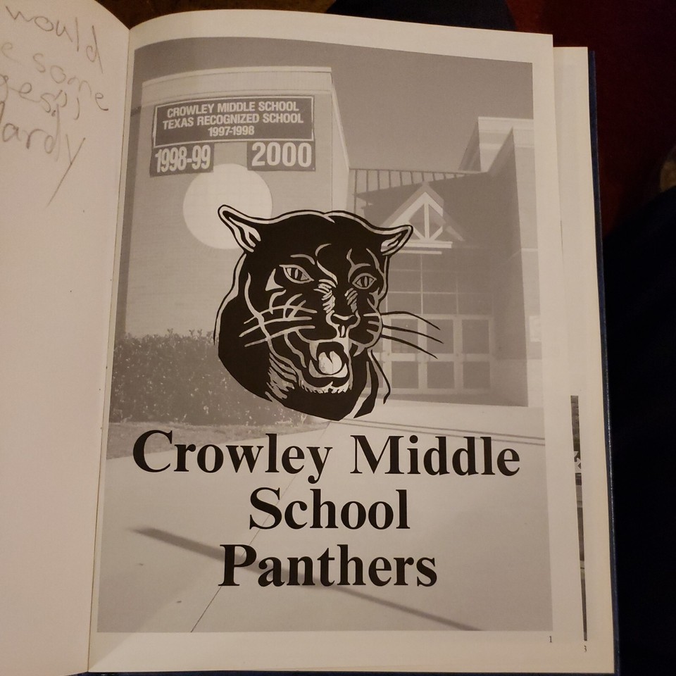 2001 Panther Tracks Yearbook,Crowley Middle School,Crowley,Texas | eBay