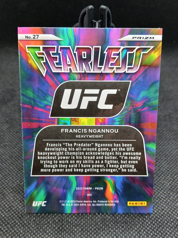 2023 Prizm UFC Fearless Disco Refractor - Francis Ngannou #27 ...