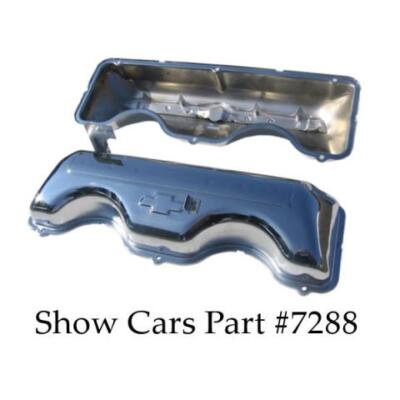 64,65 CHROME VALVE COVERS 409 CHEVY CHEVROLET IMPALA BEL AIR WITH ...