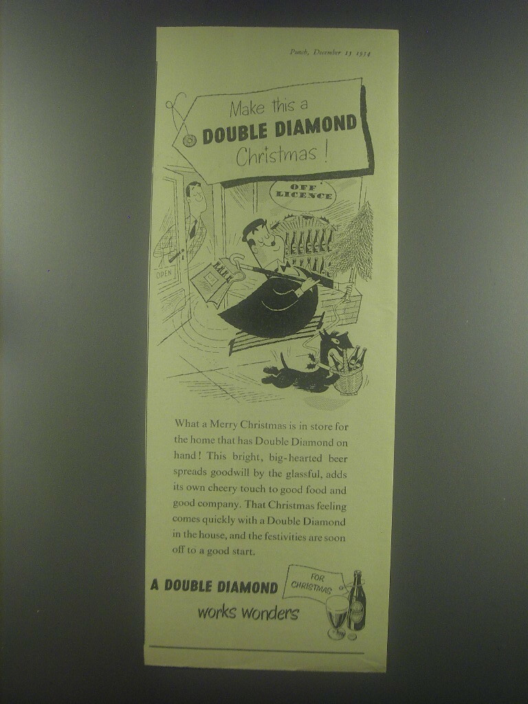 1954 Double Diamond Ale Ad - Make this a Double Diamond Christmas | eBay