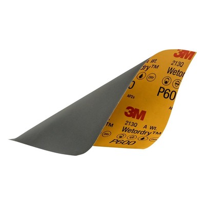 3M Sandpaper 32036 Wetordry; A Weight Paper Backing; P600 Grit; Black ...
