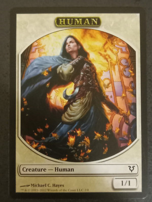 Avacyn Restored Human Token Card MTG | eBay