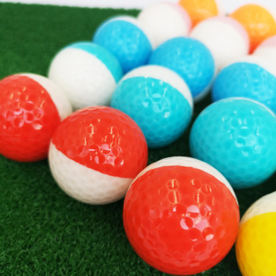 1pcs 42.6mm Two-color Golf Balls Synthetic Rubber Golf Training Balls ...