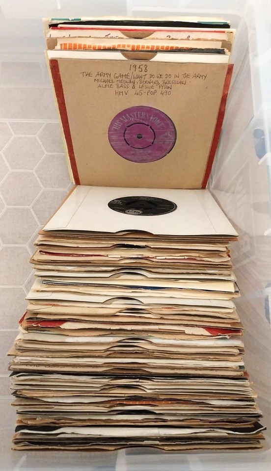 JOB LOT - 83 VINYL 7" SINGLES - 1955 - 1959 - DONEGAN - ANKA - BOONE ...