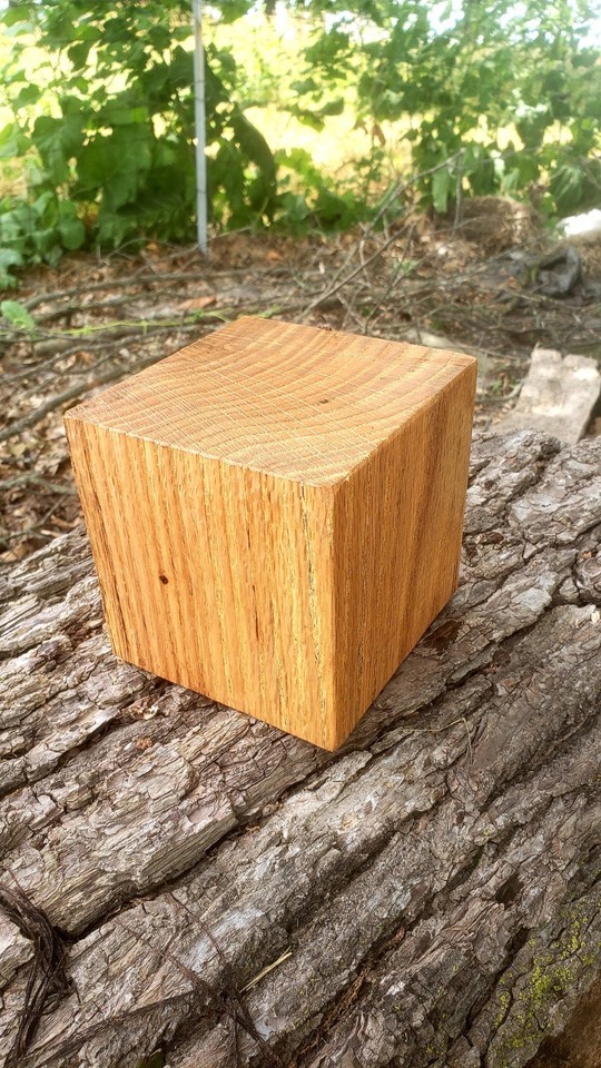 1) 5"×5"×5" Red Oak Turning Blanks Thick wood block.Salad Vase Bowl ...