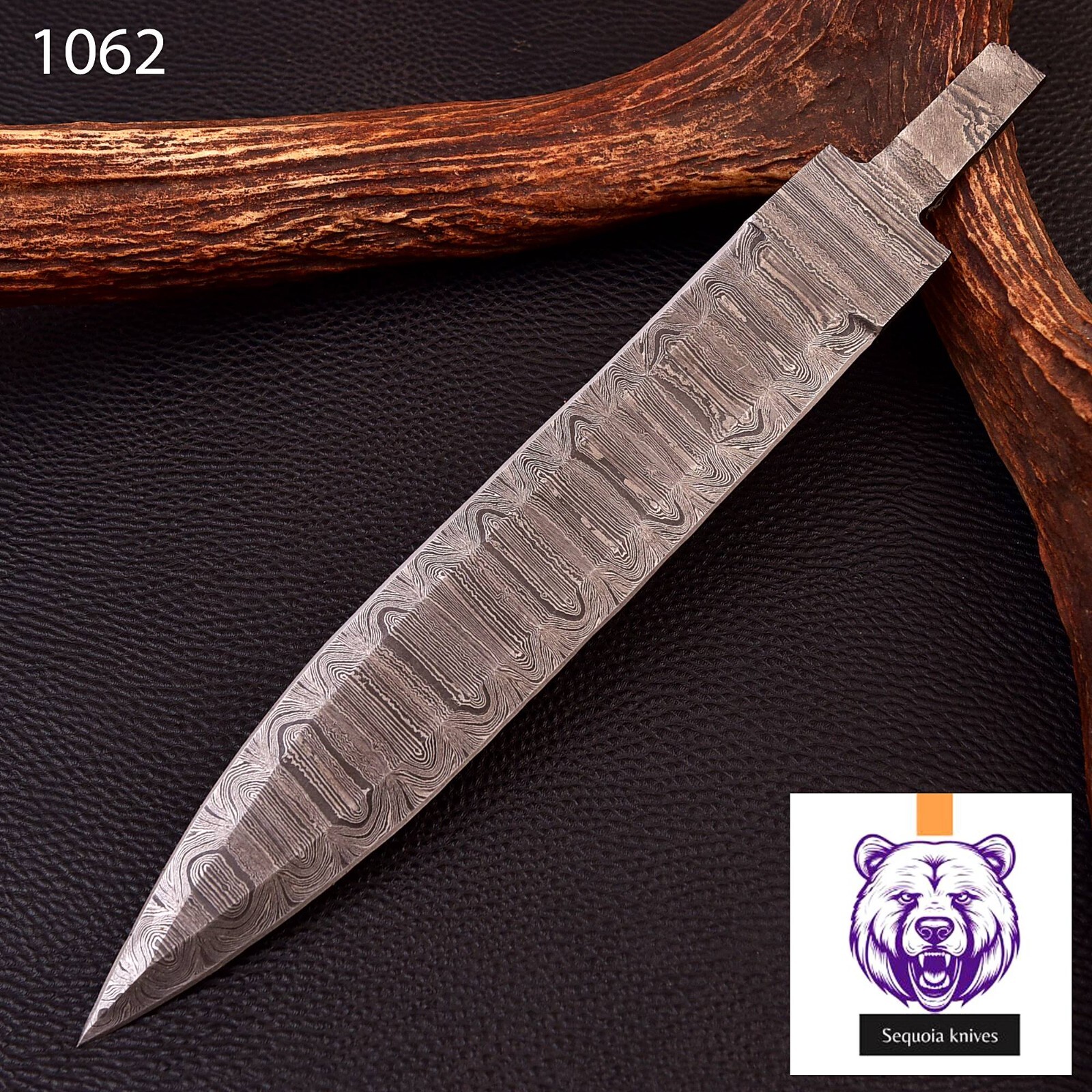 HAND FORGED DAMASCUS STEEL DAGGER HUNTING BLANK BLADE KNIFE FULL TANG ...