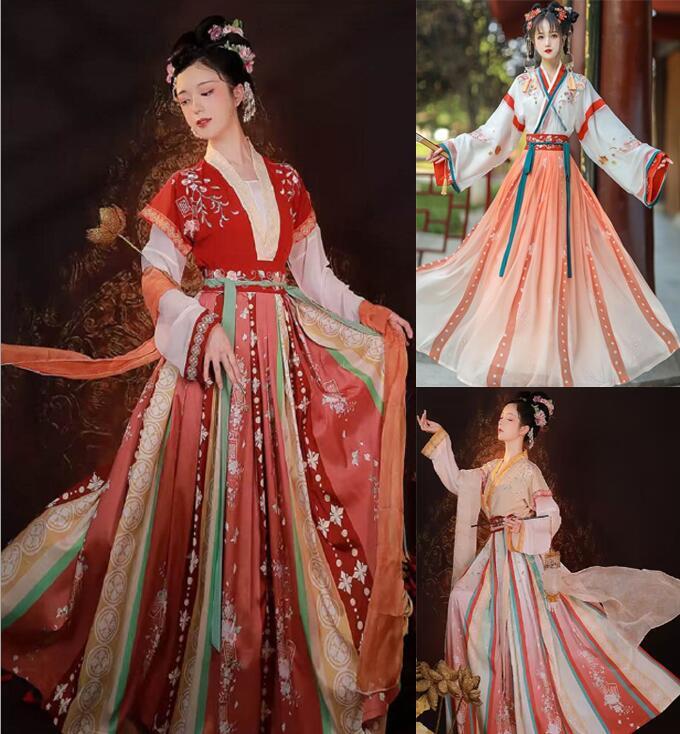 Women's Chinese Hanfu Dress Ancient Traditional Hanfu Sets Retro Ethnic ...