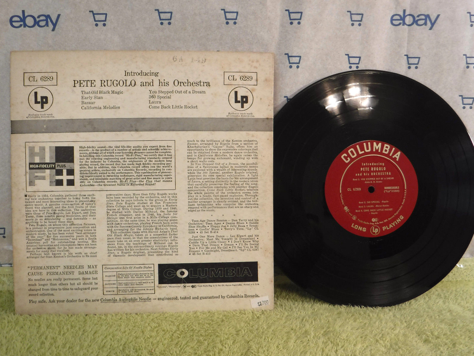 Introducing Pete Rugolo, 1954, Columbia Records CL 6289, 10" 33 RPM ...