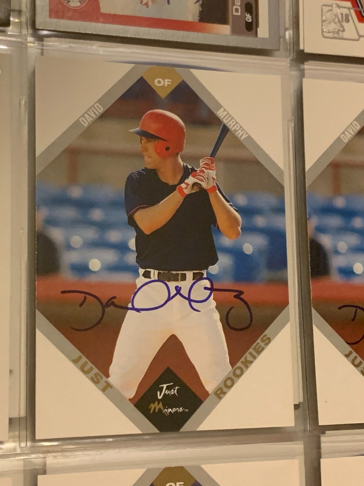 DAVID MURPHY AUTOGRAPHED SIGNED 2003 JUST MINORS JUST ROOKIES CARD RED ...