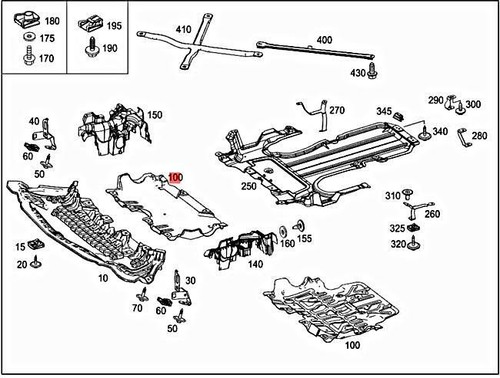 Genuine MERCEDES A205 C205 S205 W205 Cover engine comp. Lower ...