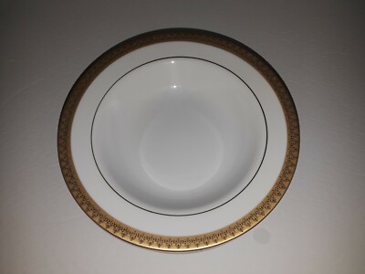 6 GUC Gabbay Queen Victoria White Gold Etched Band Trim 8 1/8" Rimmed ...