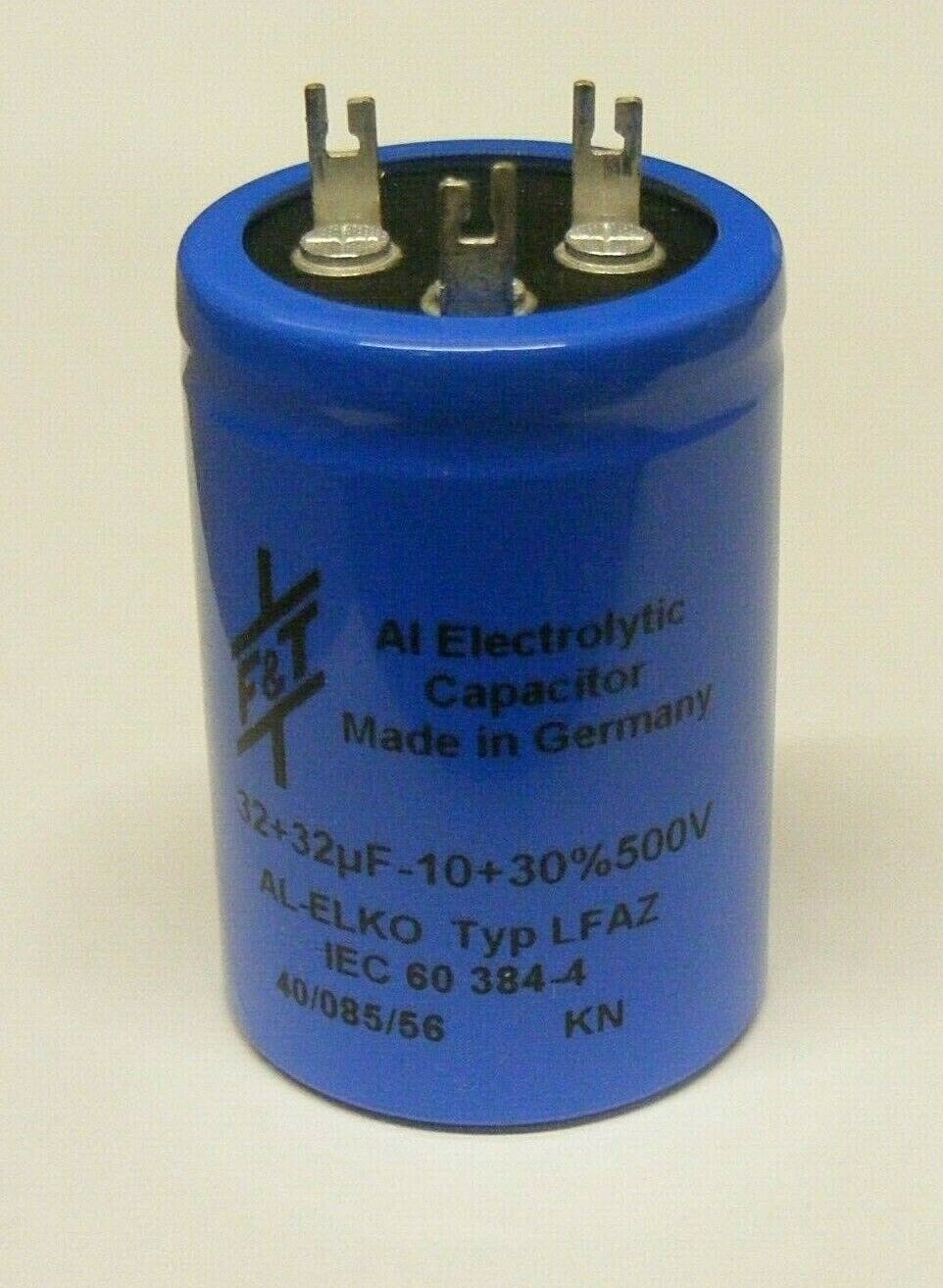 32 + 32uf (32uF / 32uF) 500V F&T Dual Can Capacitor Cap For Valve Amp ...